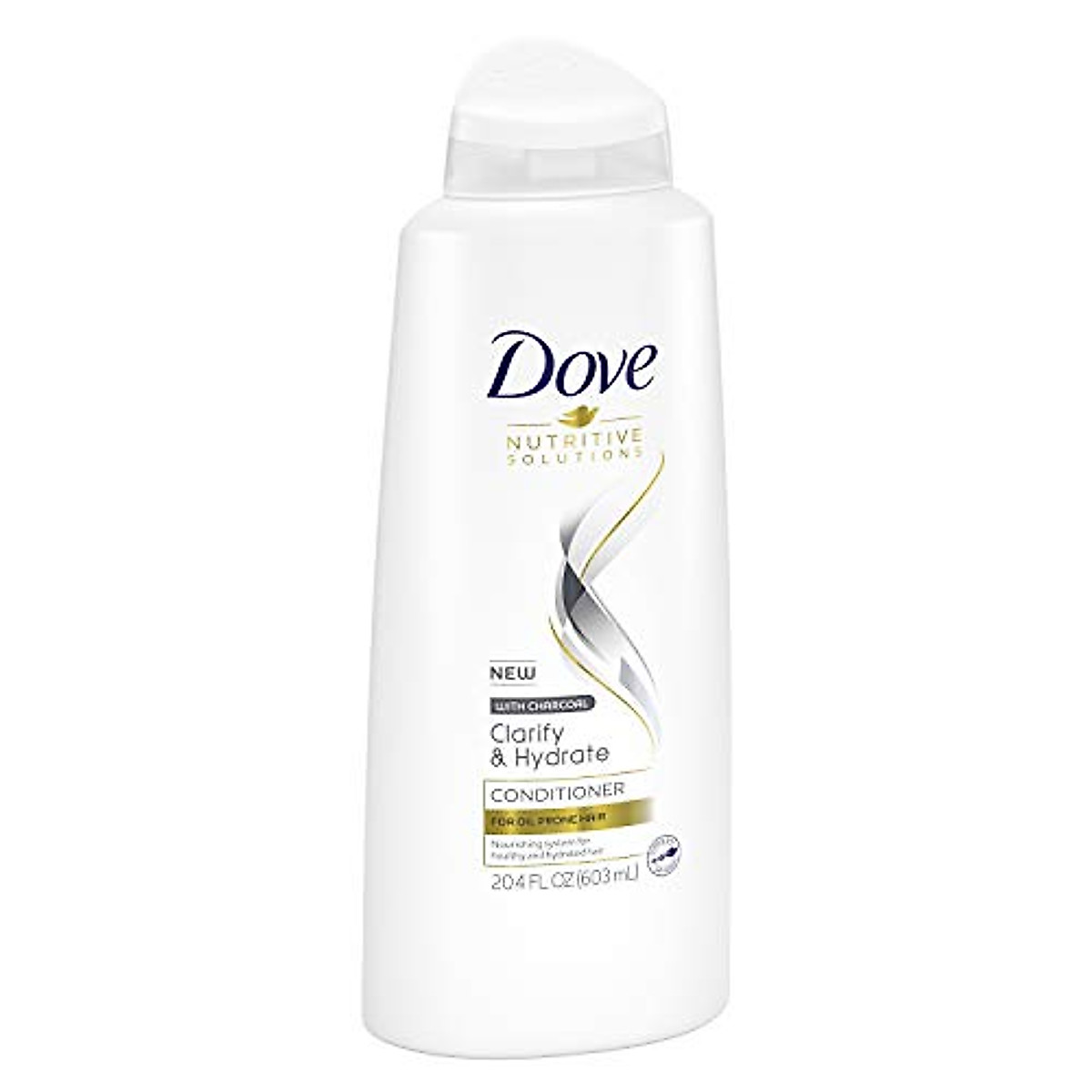 DOVE HAIR Nutritive Solutions Conditioner With Charcoal For Oil Prone Hair Clarify & Hydrate Nourishes For Healthy and Hydrated Hair 20.4 oz