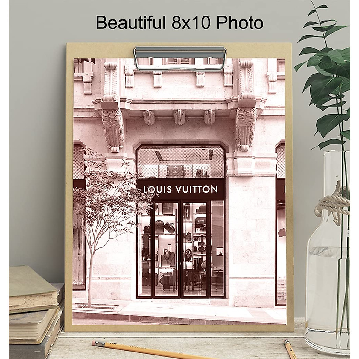 Fashion design Storefront Wall Art & Decor - Luxury Haute couture Designer Photograph - Pink Living room decoration Bedroom Decor for Women - Yellowbird Art & Design Home Poster UNFRAMED 8x10