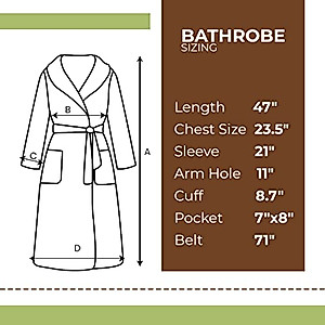 BIOLINEN Luxury Cotton Terry Shawl Bathrobe Collar Robe with Slippers Bathrobe for Men & Women 100% Combed Terry Unisex Spa Robe - Premium Quality Bathrobe