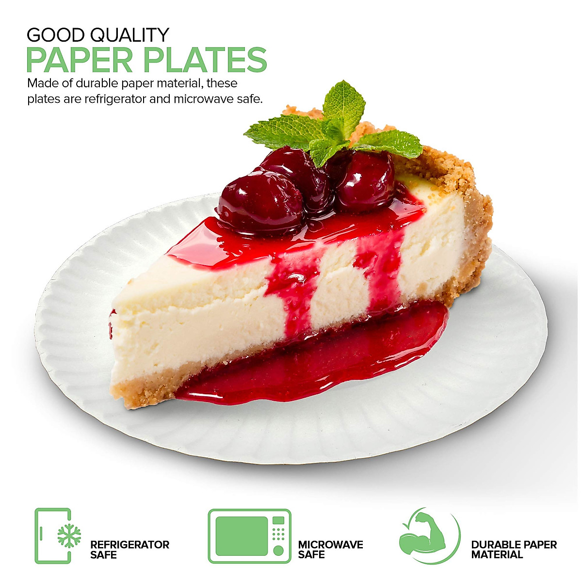 Stock Your Home 6-Inch Paper Plates Uncoated, Everyday Disposable Dessert Plates 6" Paper Plate Bulk, White, 500 Count