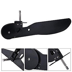 Kayak Canoe Rudder Foot Direction Control Tackle Kits Angling Boat Watercraft Recreation Water Sports Plastic Black