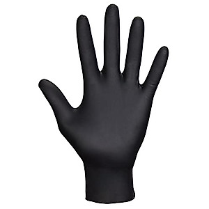 Raven Powder Free Nitrile Disposable Gloves 7 Mil - Sm Latex Free, Chemical + Puncture Resistant, Textured Grip, Single Use for Automotive, Industrial, Janitorial, MRO, Food Service 66516