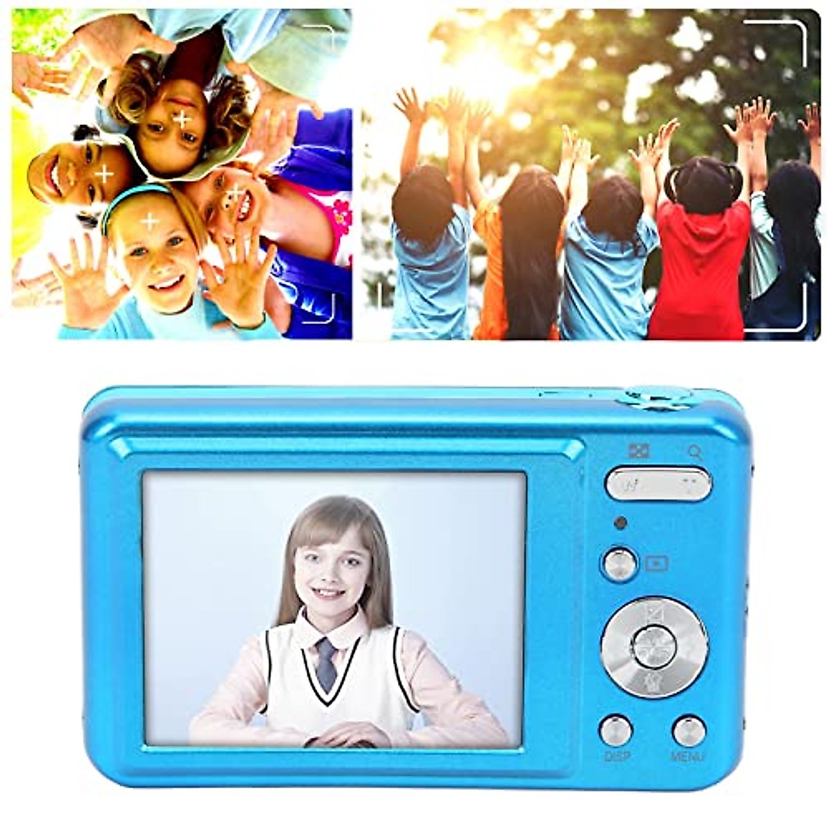 Portable Digital Camera, 48MP Digital Camera ABS Self Timer 8X Optical Zoom Automatic Light Sensitivity Speed Single Shot for Beginners