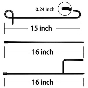 HOOSUN Garden Flag Stand, Premium Garden Flag Pole Holder Metal Powder-Coated Weather-Proof Paint with one Tiger Clip and two Spring Stoppers without flag
