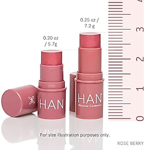 HAN Skincare Cosmetics Vegan, Cruelty-Free 3-in-1 Multistick for Cheeks, Lips, Eyes, Coral Hibiscus