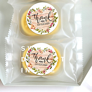 500 Thank You for Your Order Stickers, 1.4inch Thank You for Your Business Labels for Bakeries, Handmade Goods & Small Business Owners.