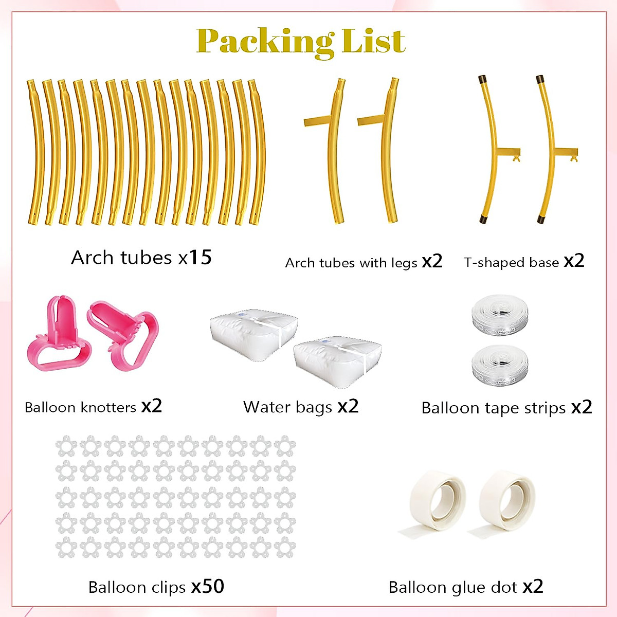 Round Backdrop Stand 7.2 ft, Metal Balloon Arch Kit Circle Frame for Parties, Birthday, Wedding, Ceremony Decorations-Gold