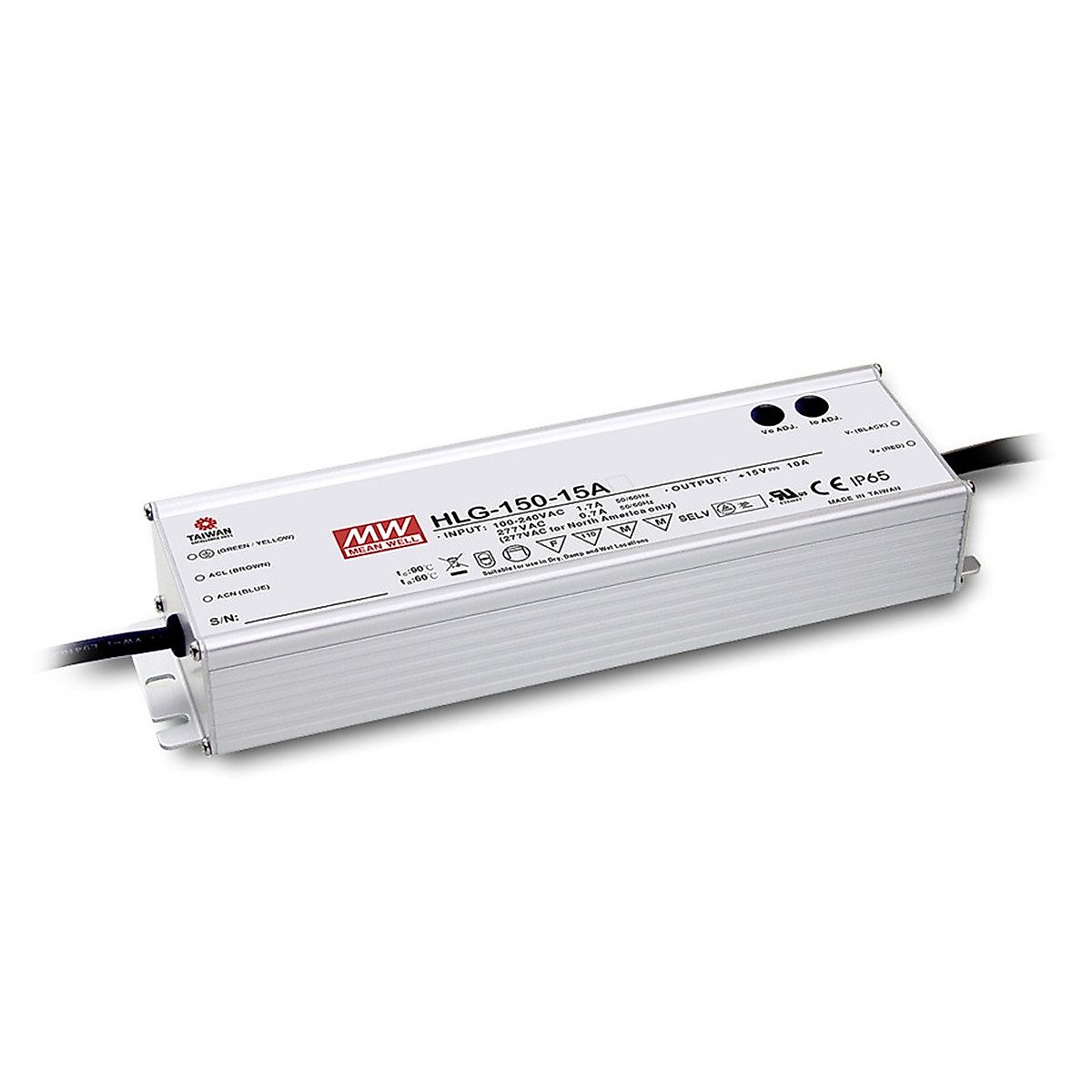 MEAN WELL HLG-150H-30 150 W Single Output 5 A 30 Vdc Output Max Switching Power Supply - 1 item(s)