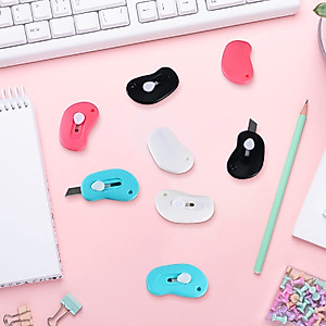 48 Pcs Mini Retractable Utility Knife Cute Style Box Cutter Back to School Supplies Portable Utility Pocket Knife Opener Letter Openers for Students Office School Class Stationery DIY Crafts