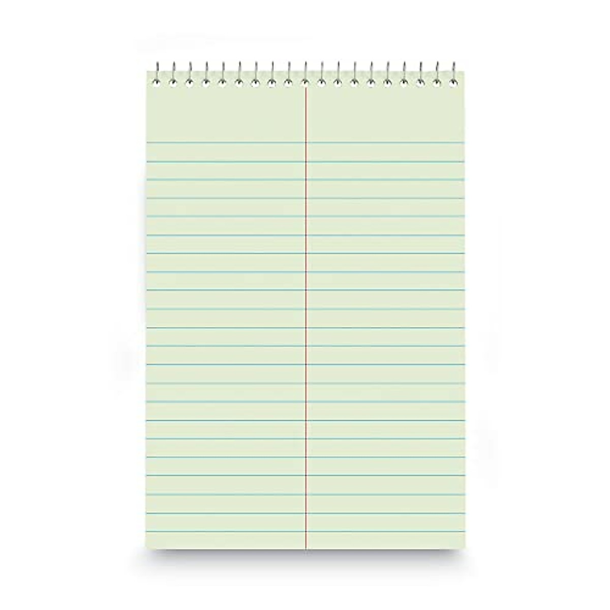 Steno Pads Notebooks, Top Bound Spiral Steno Book - Gregg Ruled, Green Tint, 80 Sheets Per Notepad - 6 x 9 Inch - Great for Note-Taking and Making to-do Lists - 6 Pack