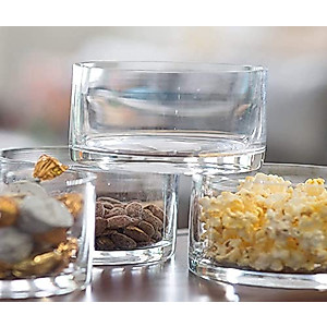 Large Glass Salad Bowl - Microwave & Dishwasher Safe - Centerpiece Serving Bowl - Mixing and Serving Dish - Clear Borosilicate Glass Fruit Bowl and Trifle Bowl, 100oz.