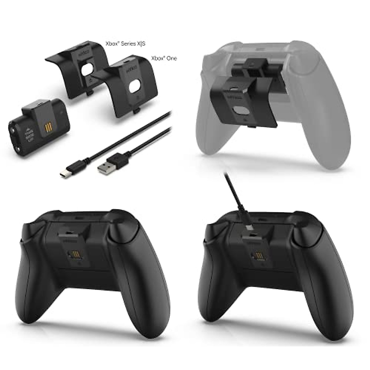 Nyko Power Kit for Xbox Series X, Xbox One and Xbox One Elite Controllers - Power Accessories: Rechargeable Battery Pack, 10 ft USB- C Cable and Replacement Battery Pack for Xbox 1 & Xbox Series X/S