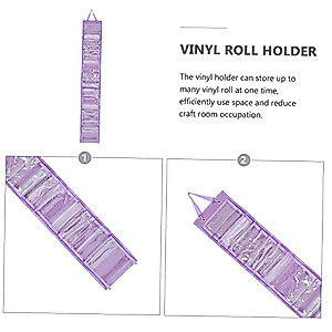 JEWEDECO Roll Vinyl Roll Storage Bag Organizer Wall Mount Holder Wall Mounted Holder Organizer Bag Vinyl Storage Organizer Wall Mount Vinyl Roll Hangers for Wall Hanging Pouch for Vinyl Dog