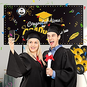 Graduation Decorations 2021 Graduation Party Supplies Graduation Banner Congratulations Grad Backdrop Congrats Photo Banner,"2021" Aluminum Film Balloons and Graduation Balloons for Graduation Decor