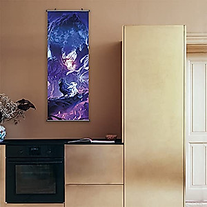 Anime Scroll Poster - Fabric Prints 100 cm x 40 cm | Premium and Artistic Anime Theme Gift | Japanese Game Hanging Wall Art Room Decor