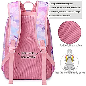 JIANYA School Backpack for Teen Girls School Bags Lightweight Kids Girls School Book Bags Backpacks Sets