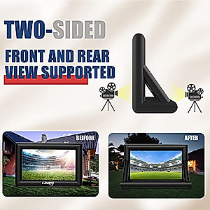 Inflatable Projector Screen - Outdoor Movie Screen Blow Up for Movie Parties Backyard Outside, Inflatable Screen with Air Blower and Carry Bag, Front and Rear Projection (16FT with Blower)