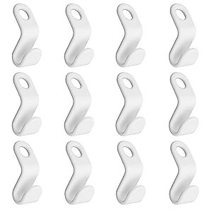 12 Pieces Clothes Hanger Hooks Cascading Clothes Hanger Hooks Multi-Function Cascading Clothes Hanger Hooks Plastics Hanger Extenders Cascading Hanger Hooks Storage Clothes Rack Hanger Hooks, White