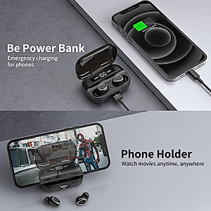 Wireless Earbuds, Bluetooth 5.1 Headphones with 3500mAh Charging Case in-Ear Stereo Bluetooth Earbuds, Noise Cancelling Wireless Earphones with Built-in Mic, IPX7 Waterproof Headphones for Sport, Work