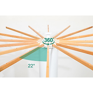 Tripod Clothes Drying Rack,Collapsible and Portable Clothes Drying Rack,16 Wooden Poles,Folding Drying Rack for Clothes,Indoor& Outdoor Holder