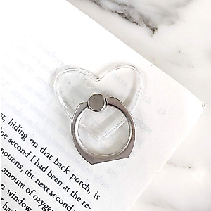 Wen XinRong 6 Pack Cell Phone Ring Holder, Cute Transparent Phone Finger Ring Grip Stand 360°Rotation Phone Rings Kickstand Compatible for Most Smartphone