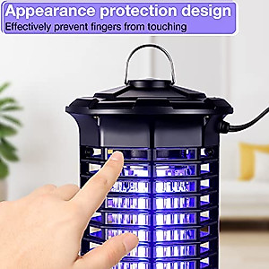 3 Pieces Bug Zapper Outdoor Indoor with Light Electric Mosquito Zappers Killer Electric Insect Fly Trap Insect Killer Insect Catcher for Home for Patio Bedroom Bathroom Living Office Courtyard