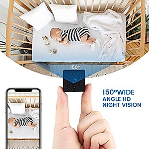 Chanarily Spy Camera, 4K HD Web Camera, Mini Wireless Cam, Small WiFi Nanny Camera with Phone App Night Vision Motion Detection Portable Smart Camera for Indoor/Home/Apartment/Office