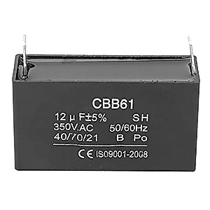 Fafeicy CBB61 Capacitor, AC350V Plastic Capacitor, Gasoline Generator Starting Air Conditioning Motor Capacitor 350VAC 12UF for Gasoline Generator Starting and Fan Motor