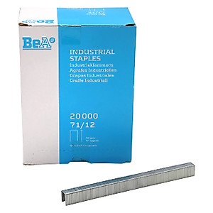 BeA 10000125 Series 71/12 Galvanized Steel Staples 1/2" deep 5 Boxes of 20,000 per Box