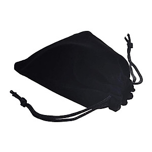 Colorsheng 20pcs 4.5"X 5.5" Velvet Drawstring Cloth Jewelry Pouches Gift Candy Bags Wedding Headphones Bag (Black)