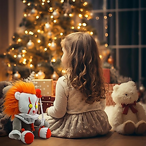 Verceco Cute Clown Doll Plush Toy 11 Inch Scary Clown Stuffed Animal Toys Christmas Birthday Gifts