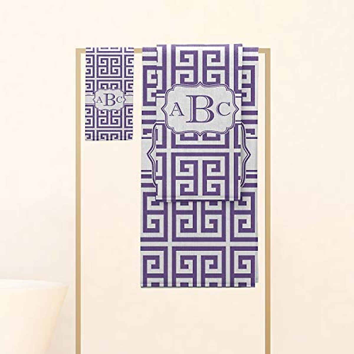 RNK Shops Greek Key Hand Towel - Full Print (Personalized)
