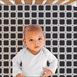 The Peanutshell Motorcycle Fitted Crib Sheet Set | Unisex 4 Pack | Motorcycle & Black Plaid