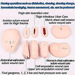 BIUYYY Nursing Manikin PVC Nursing Training Mannequins with Simulation Visceral and Replaceable Wound Modules and Storage Bag for Students Education Teaching Medical Training Skills