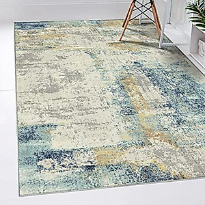 LUXE WEAVERS Kingsbury Abstract Gray Modern 5x7 Area Rug
