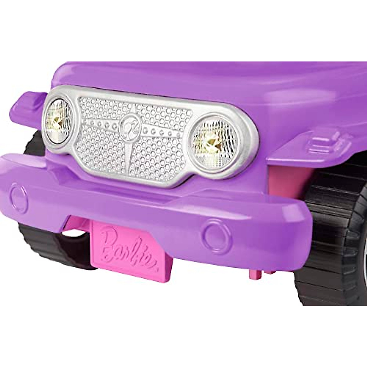 Barbie Toy Car, Purple Off-Road Vehicle with 2 Pink Seats and Treaded, Rolling Wheels