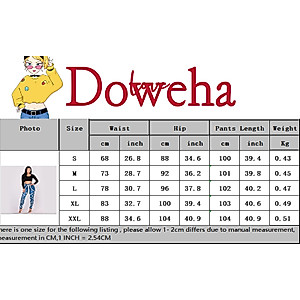 Doweha Stretch High Waisted Boyfriend Jeans for Women Trendy Butt Lifting Skinny Colombian Jeans Y2K Denim Leggings Dark Blue L