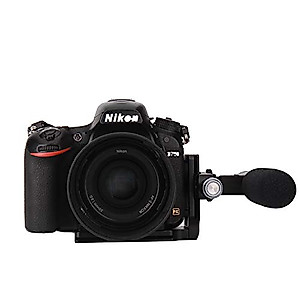 Universal Aluminum Arca Swiss Clamp with Hot Shoe Mount Adapter and 1/4" Screw for Professional Camera L Bracket Quick Release L Plate