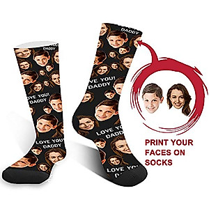 Custom Face Socks,Personalized Photo Socks,Upload Family Face on Socks for Men,Women