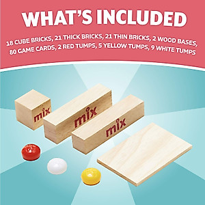 Tummple Mix - Wooden Block Stacking Tower Game – Fun Party Game & Family Board Game for Kids, Teens, & Adults – STEM Educational Game