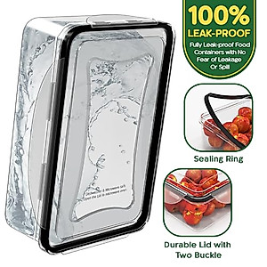 70 Pack Large Food Storage Containers with Lids-Total 769 Oz ,85 OZ to Small Box(35 Boxes,35 Lids) Airtight Plastic containers with lids-Containers for Kitchen Pantry Organizers-Freezer Microwave safe