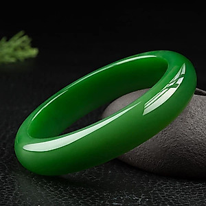 FUTIMELY Natural Stretch Gemstone Healing Chakra Bracelet for Women Teen Girls, Anxiety Crystal Jade Bracelet Good Luck Green Jade Bracelet Anxiety Relief Jewelry (60cm)