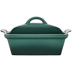 Le Creuset Stoneware Heritage Covered Square Casserole, 9-Inch, Artichaut