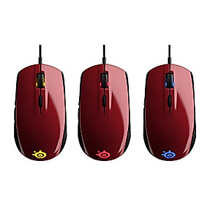 SteelSeries Rival 100, Optical Gaming Mouse - Forged Red