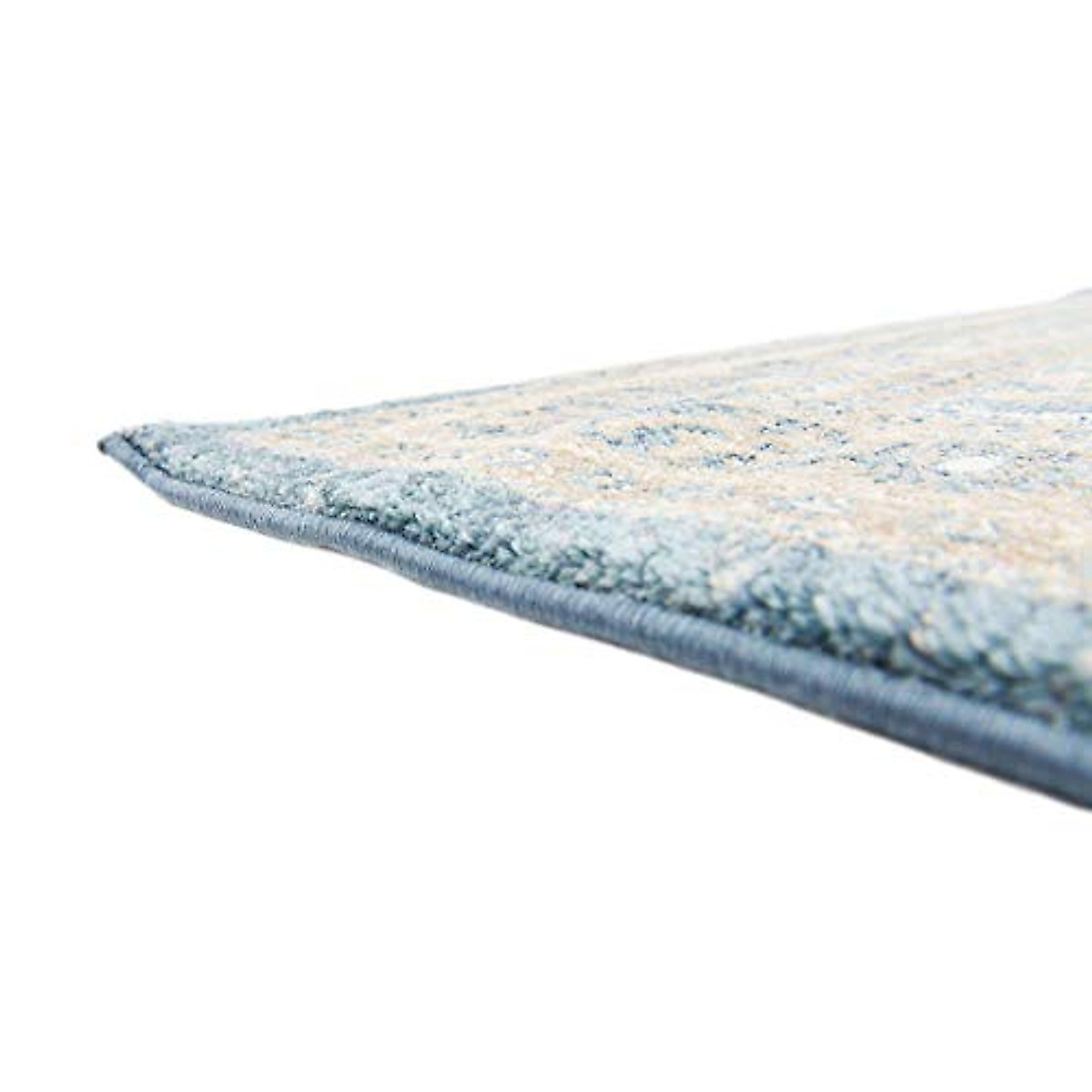 Unique Loom Salzburg Collection Classic Traditional Medallion Design Oriental Inspired with Intricate Border Area Rug, 4 ft, Navy Blue/Light Brown