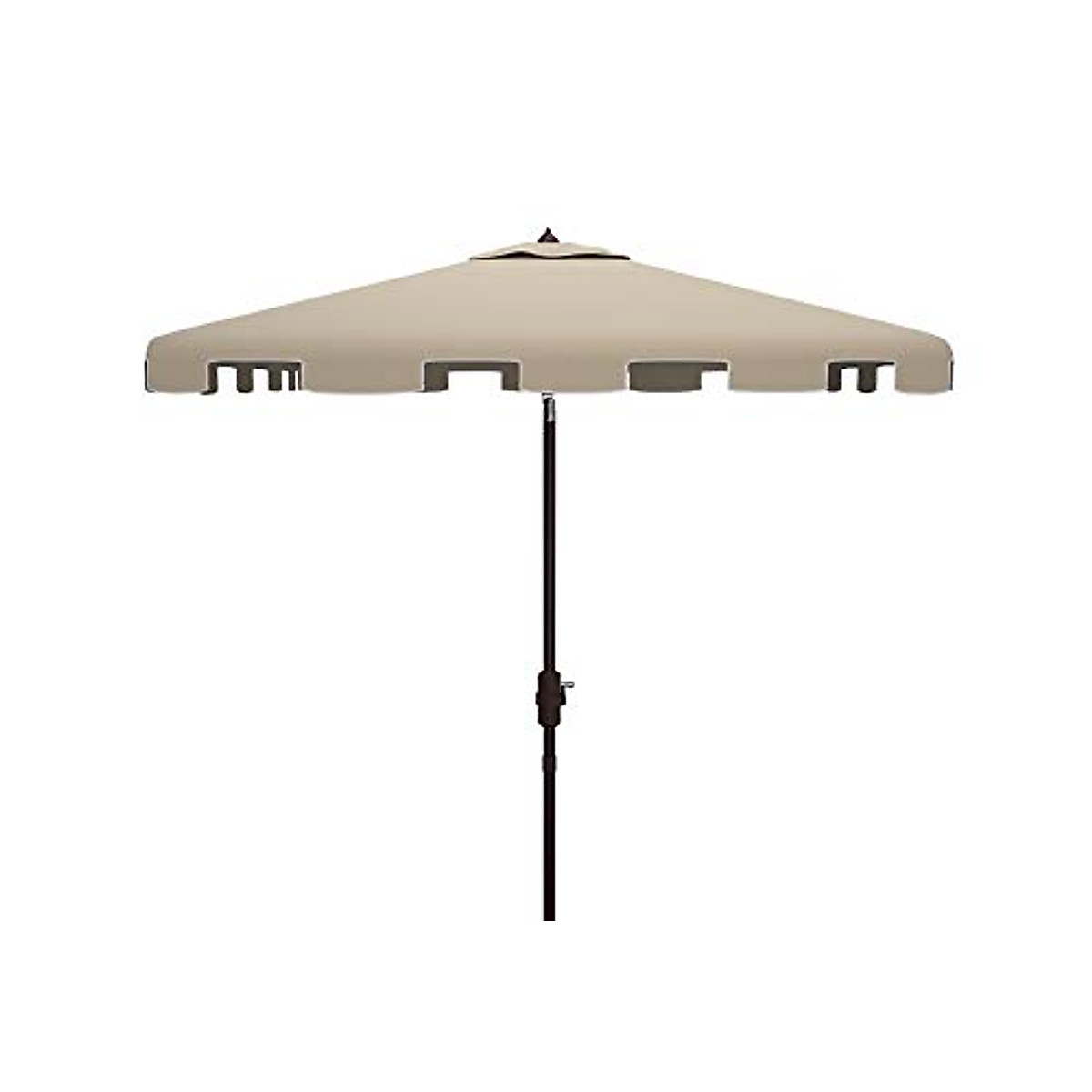 Safavieh PAT8400C Outdoor Zimmerman Beige and White 7'6" Square Market UV Protected Umbrella