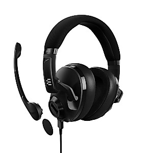 EPOS H3 Hybrid - Closed Acoustic Gaming Headset with Bluetooth - USB-A PC & 3.5mm Console Cable - Dual Microphones - Lightweight - Easy Adjustment - Long Battery Life - Multi-Platform Compatible Black