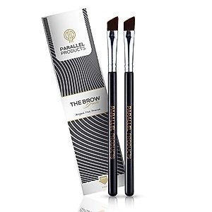 Parallel Products - The BROW Brush - (2 Pack) Premium Angled Eyebrow Brush for Powder, Henna, Cream, Tint, Makeup, Gel, Lamination and Wax