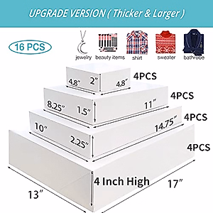 party funny 16 Assorted Size White Gift Wrap Boxes with Lids and 80 Different Birthday-Holiday Stickers for Wrapping Extra Large Clothes (Shirts, Robes, Coats, Sweaters, Jackets) and Presents