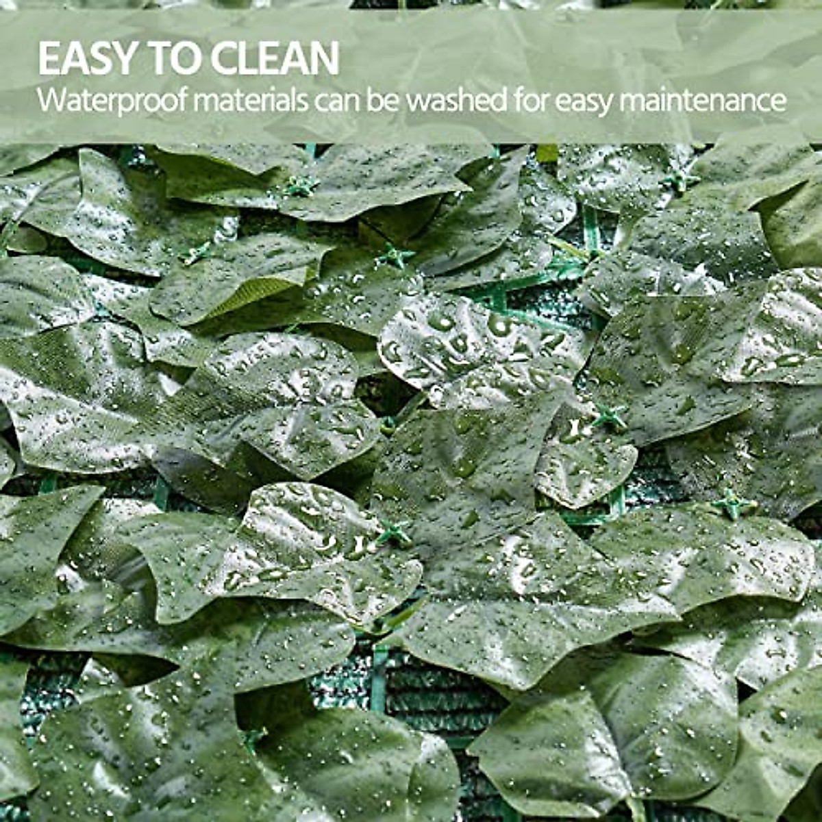 Yaheetech Ivy Privacy Fence, 38" x 116" Artificial Hedges Fence and Faux Ivy Leaf Decorative Screen with Mesh Backing for Outdoor Indoor Garden Balcony Decor, 2PCS